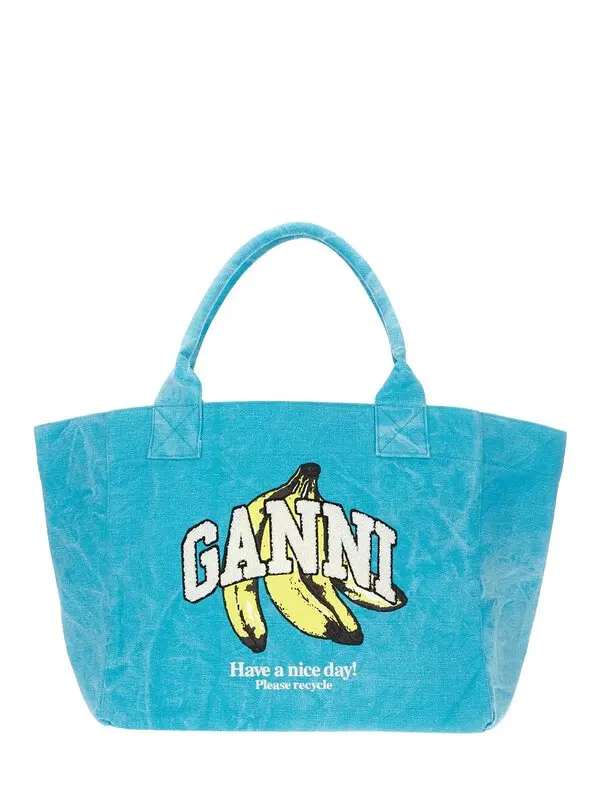 GANNI Printed Shopper Bag - Multicolor