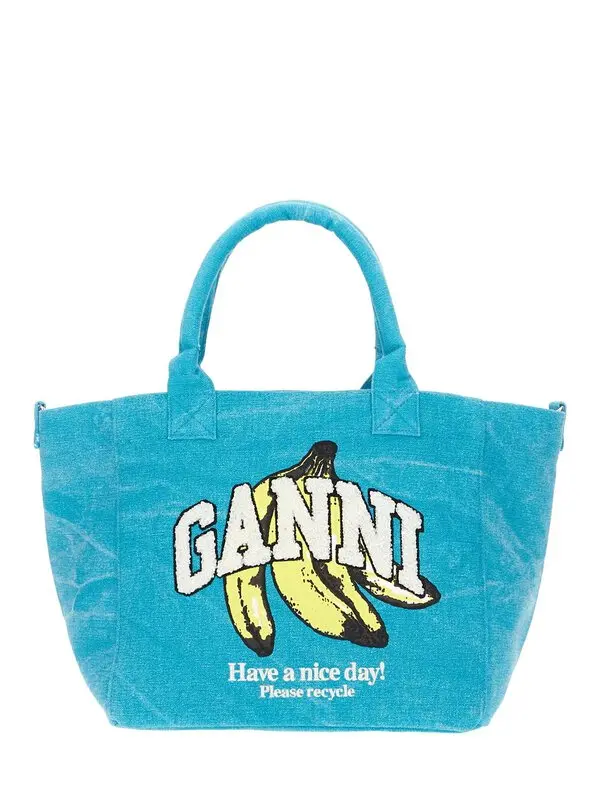 GANNI Tote Bag With Banana Print - Multicolor