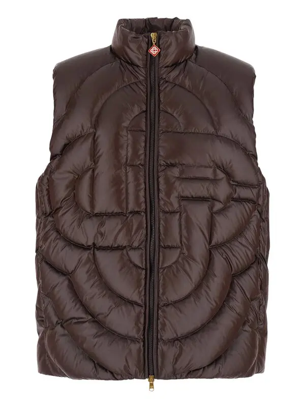 Casablanca Monogram Tech Fabric Down Vest - Multicolor