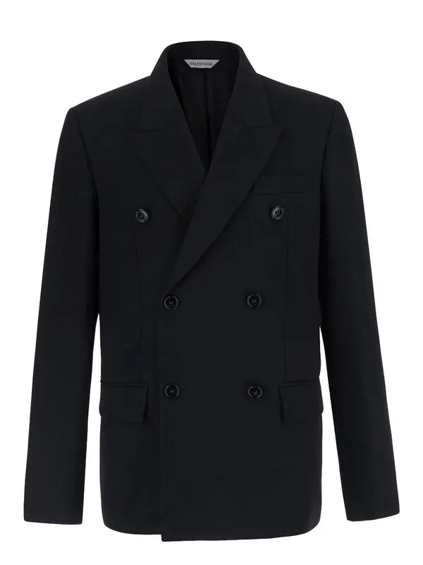 Balenciaga Dry Wool Twillblack - Multicolor