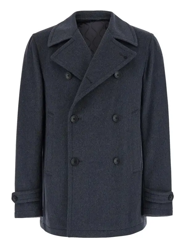 Tagliatore Double-breasted Wool Coat - Gray