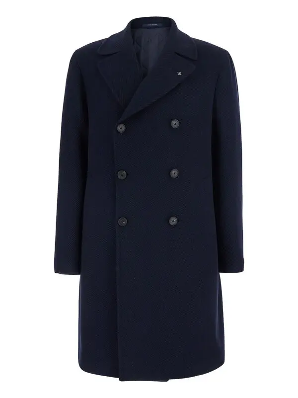 Tagliatore Double Breasted Wool Blend Coat - Multicolor