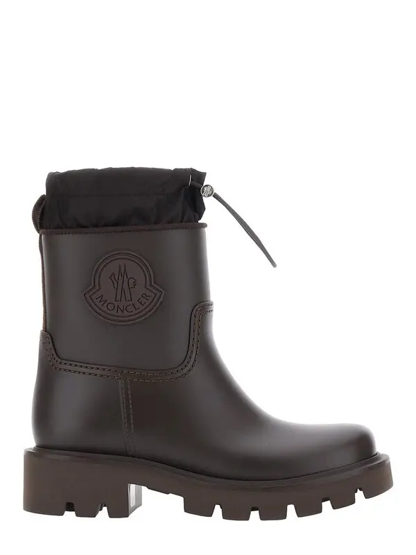 Moncler Kickstream Rain Boots With Drawstring Closure - Brown