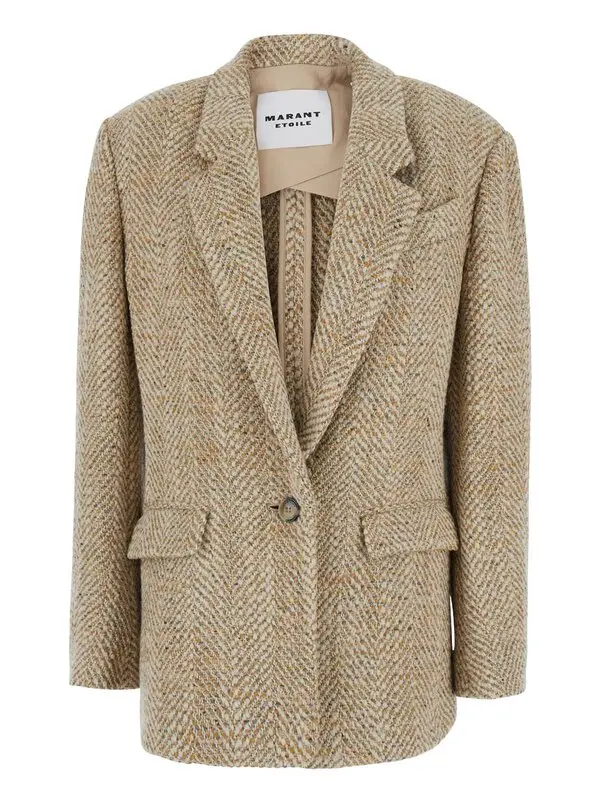 Isabel Marant Étoile Blazer With Notch Lapel And Pockets - Multicolor