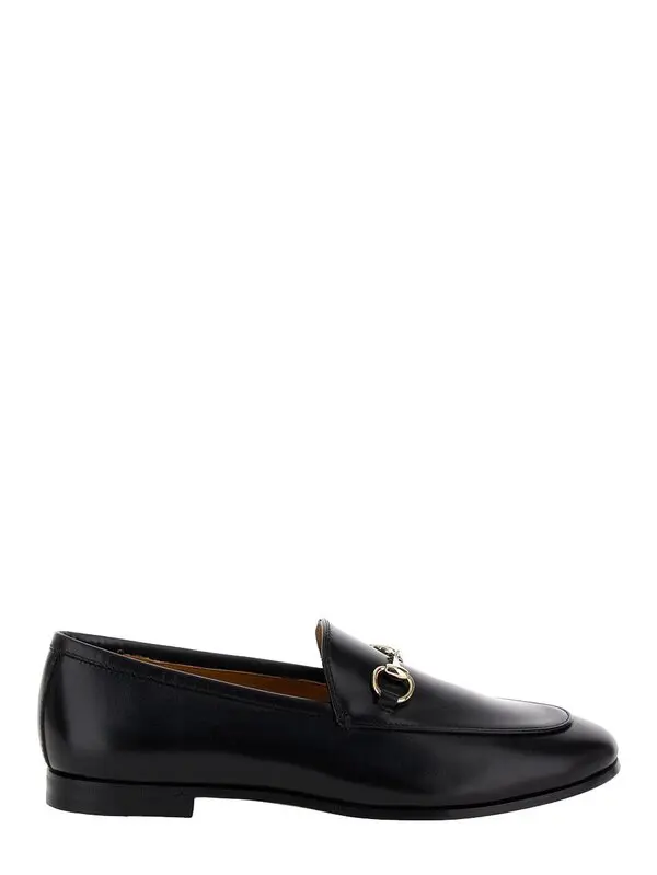 Gucci Jordaan Loafers With Horsebit Detail - Black