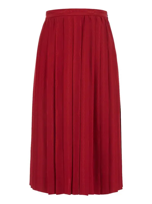 Gucci Silk Jacquard Pleated Skirt - Multicolor