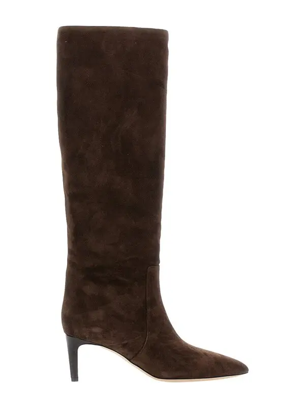 Paris Texas Suede Pointed Toe Stiletto Heel Boots - Multicolor