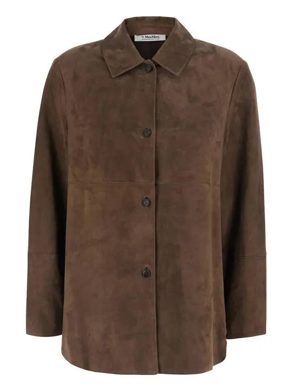 Max Mara Shirt With Classic Collar And Long Sleeves In Tech Fabric - Multicolor