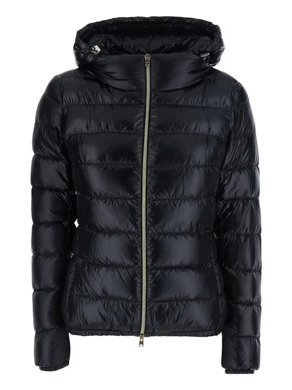Herno Giada Hooded Short Puffer - Black