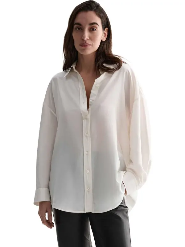 Veronica De Piante Maren Silk Shirt - White