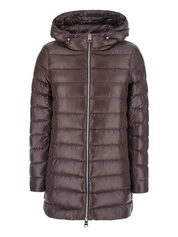 Herno Padded Down Jacket With Fixed Hood And Zip Pockets - Multicolor