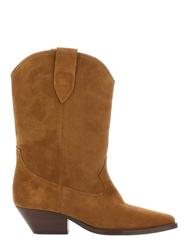Isabel Marant Étoile Suede Cowboy Boots - Brown