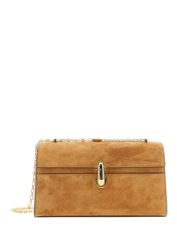 Savette Chain Symmetry Suede Crossbody Bag - Multicolor