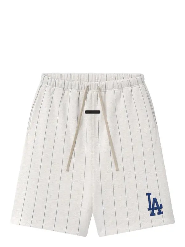 Fear Of God Dodgers 90's Sweatshort Oatmeal Heather With Dark Sapphire Pinstripes - Beige
