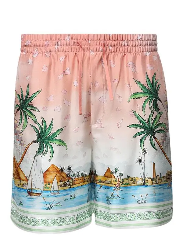 Casablanca Ethereal Silk Shorts Multicolor - Multi