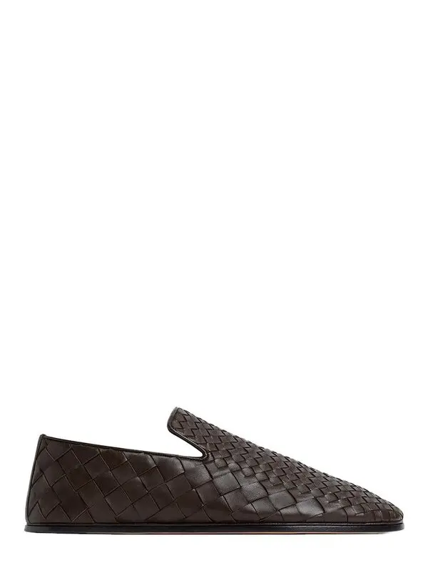 Bottega Veneta Intrecciato Leather Slipper - Brown