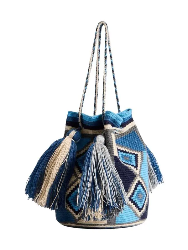 JW Anderson La Mochia Wayuu Pouch - Blue