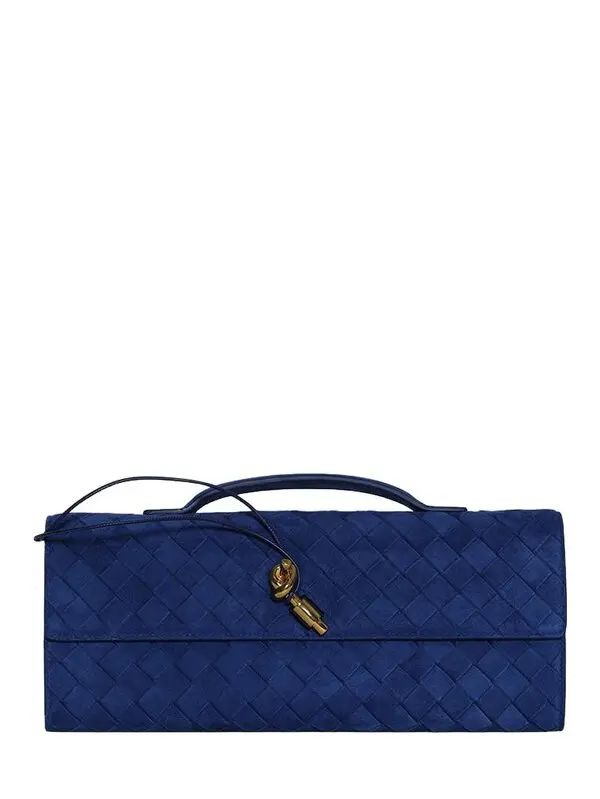 Bottega Veneta Andiamo Clutch Bag - Blue