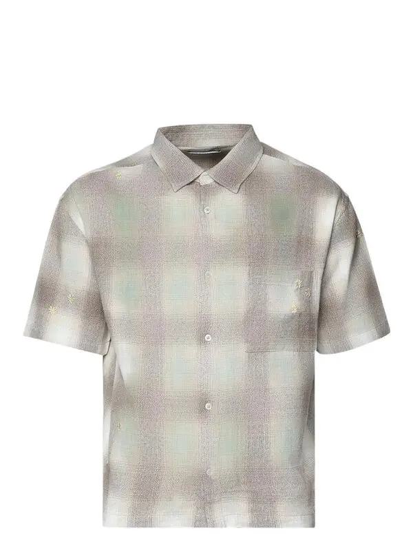 NAHMIAS Flannel Button Up Shirt Sand Sand - Tan