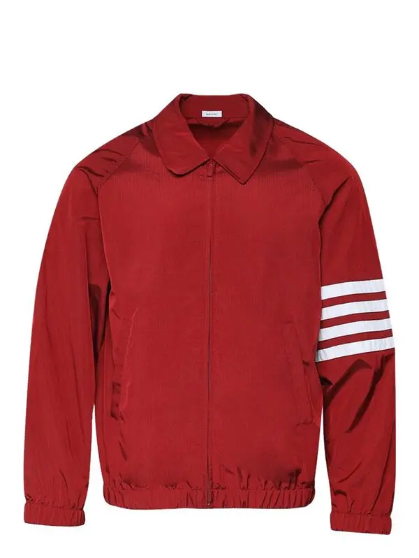 Thom Browne Ripstop Raglan Coach Jacket Dark - Red