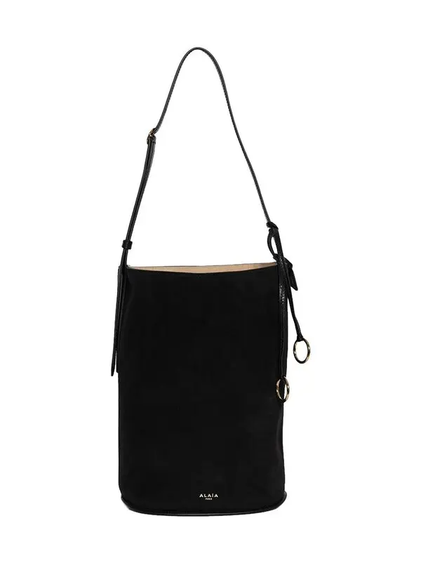 ALAÃA Alaïa Suede Bucket Bag - Black