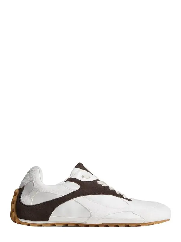 Bottega Veneta Orbit Flash Sneaker Optic And Espresso - White