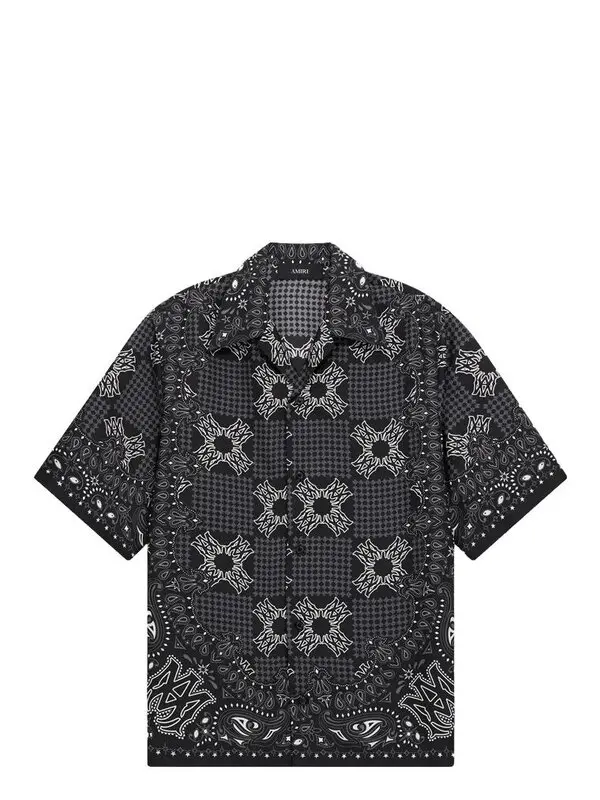 Amiri Ma Check Camp Shirt - Black