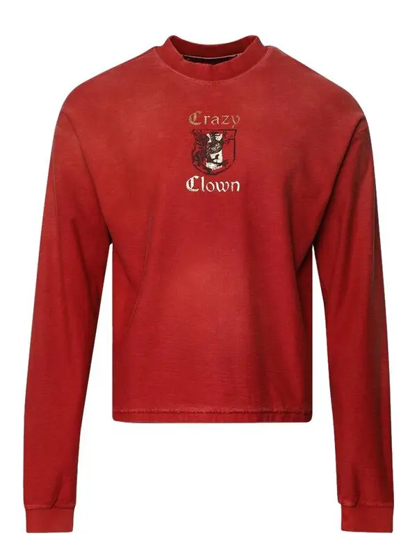 CRAZY CLOWN L.A. Palais Royal Assemblage Long Sleeve Tee - Red