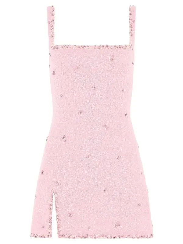 CLIO PEPPIATT Embellished Mini Dress - Pink