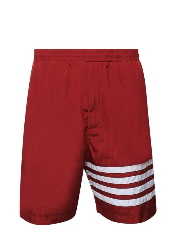 Thom Browne Ripstop 4-bar Track Short Dark - Red