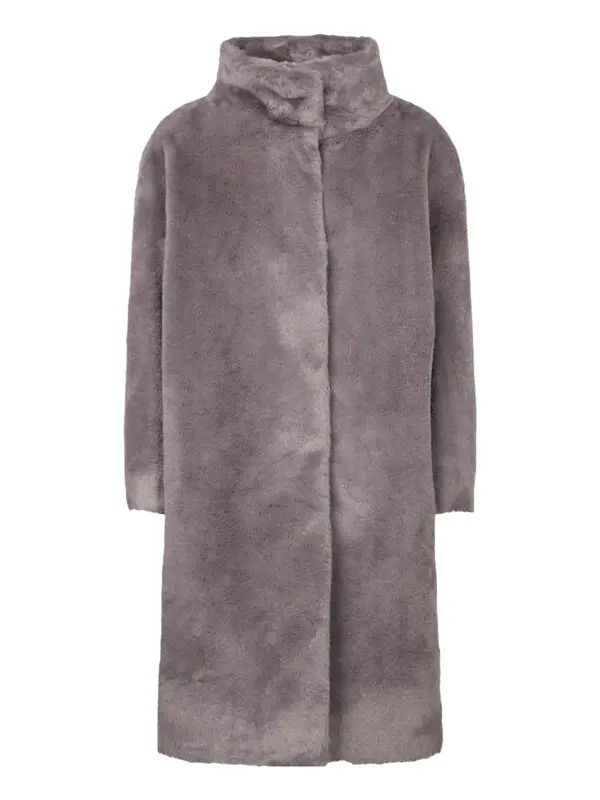 Herno Long Sleeved High-neck Coat - Gray