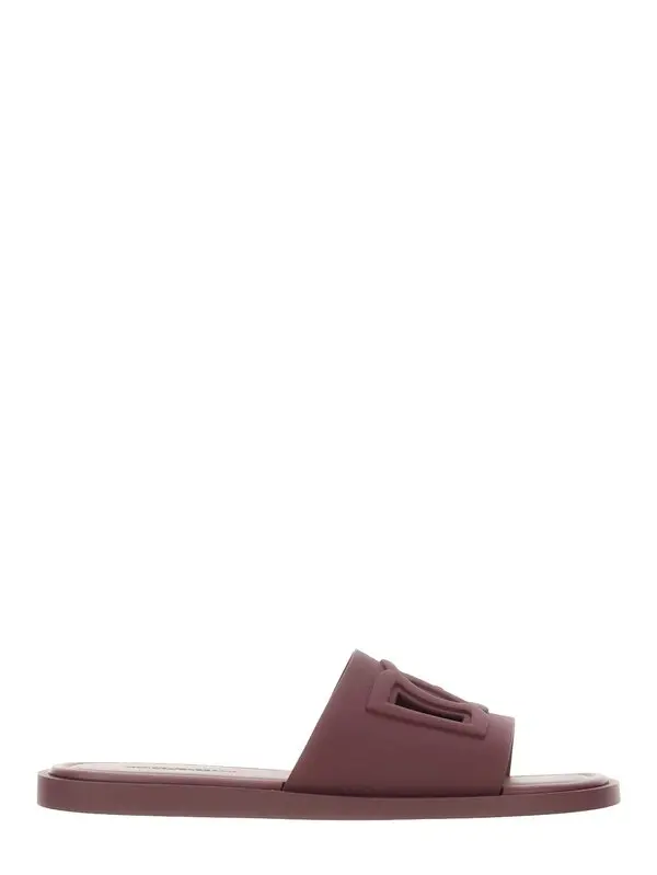 Dolce & Gabbana Logo Embossed Slip-on Slides - Multicolor
