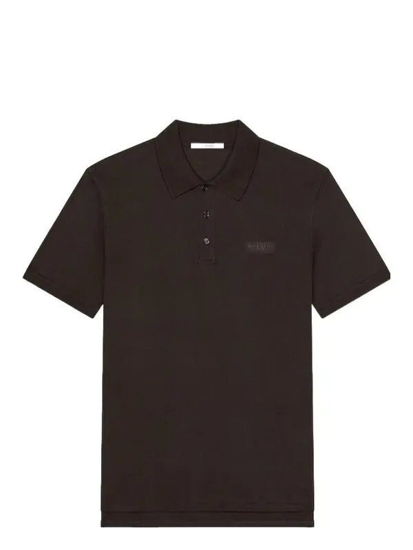 Givenchy Polo In Cotton With Paris Gros Grain - Ebony