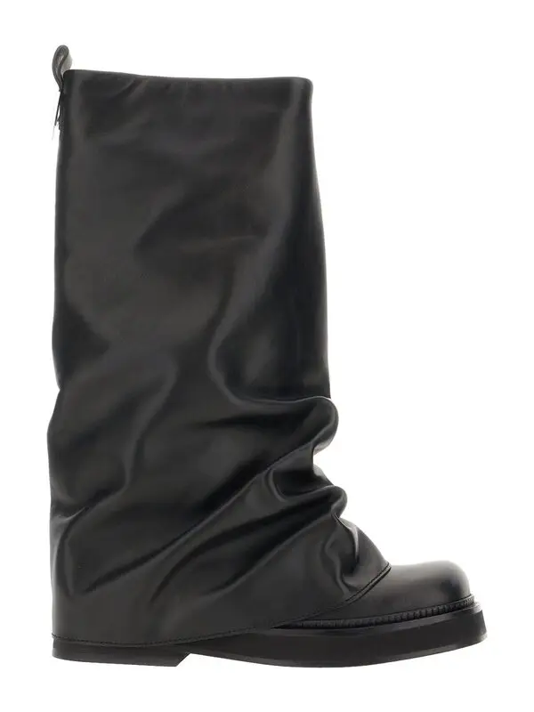 Attico Knee High Zip Up Boots - Multicolor