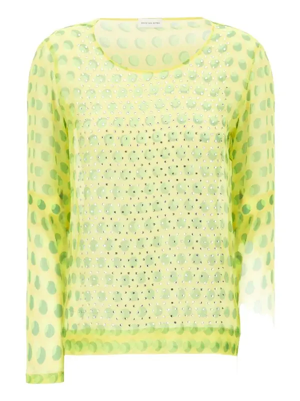 Dries Van Noten Long Sleeve Polka Dot Shirt - Multicolor