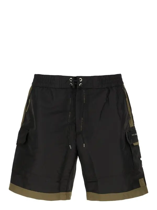 Dolce & Gabbana Cargo Shorts With Drawstring Waist - Multicolor