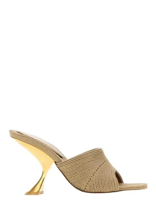 Amina Muaddi Woven Detail High-heeled Sandals - Multicolor