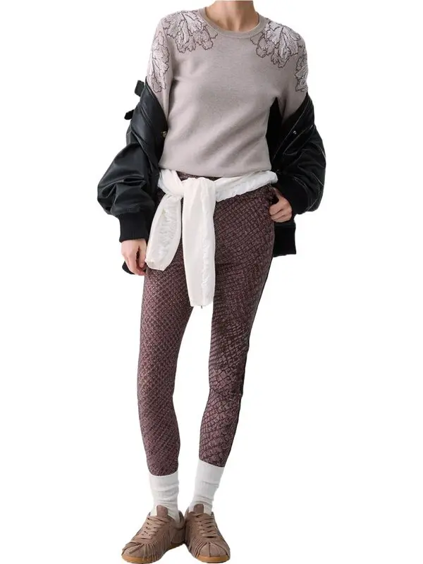 Liu Jo Jacquard Floral Embellished Sweater - Multicolor