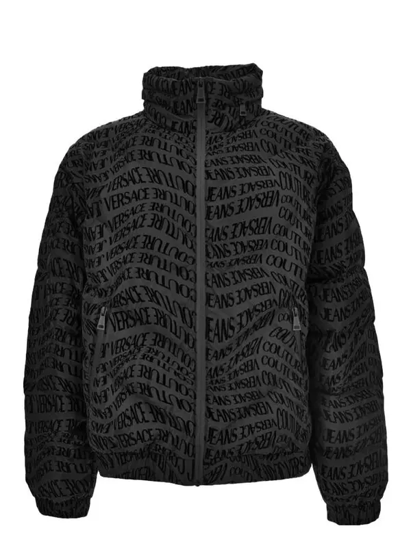 Versace Logo-print Puffer Jacket - Black