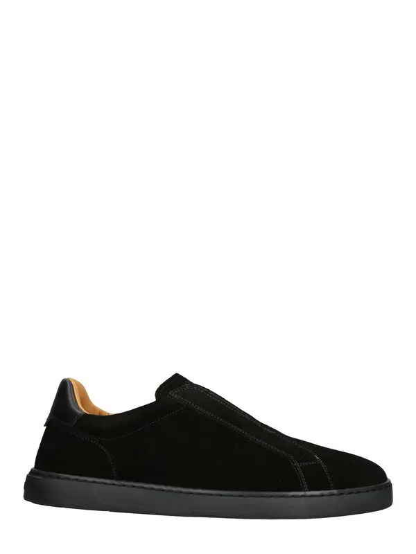 Magnanni Suede Laceless Sneakers - Black