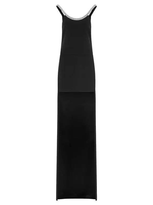 TOM FORD Satin Embellished Maxi Dress - Black