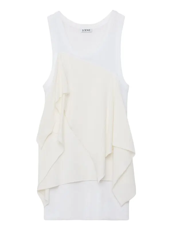 Loewe Asymmetric Panel Tank Top - White