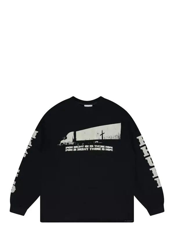 Rhude Graphic-print Long-sleeve T-shirt - Black