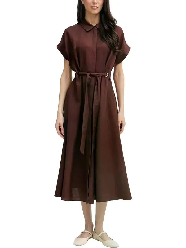 Joseph Ribkoff Belted Midi Dress - Brown