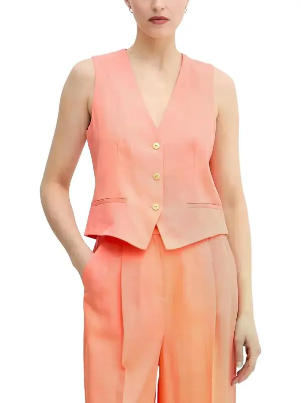 Lola Casademunt V-neck Button-up Waistcoat - Orange