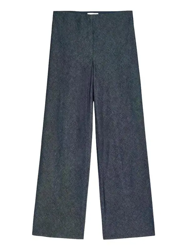 Vince Wide-leg High-waisted Trousers - Blue