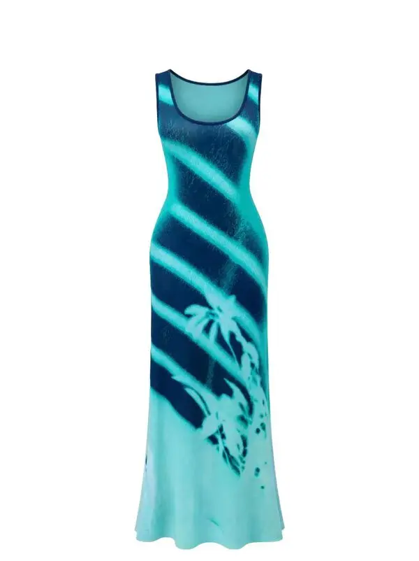 Ph5 Nikki Graphic Print Maxi Dress - Blue