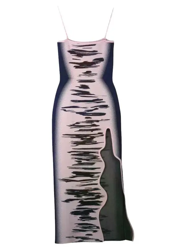 Ph5 Iris Wavy-slit Maxi Dress - Pink