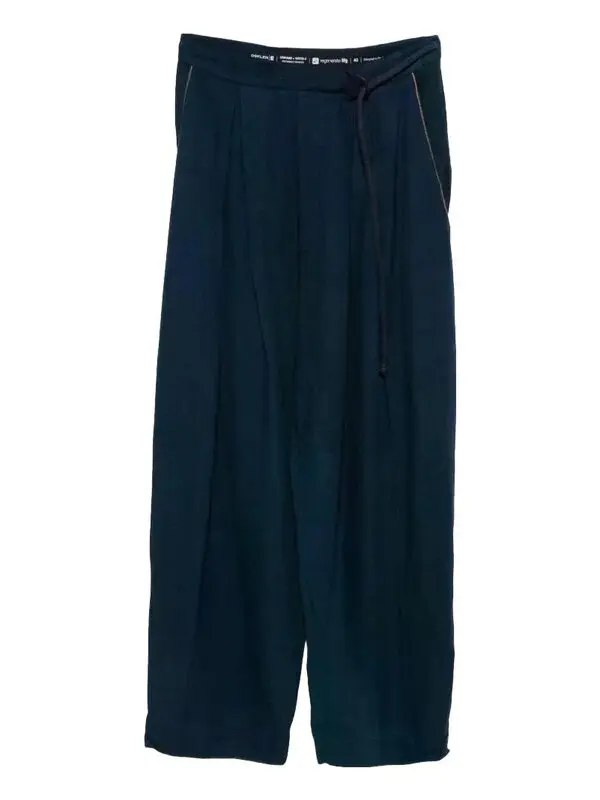 OSKLEN Drawstring Pleated Trousers - Blue