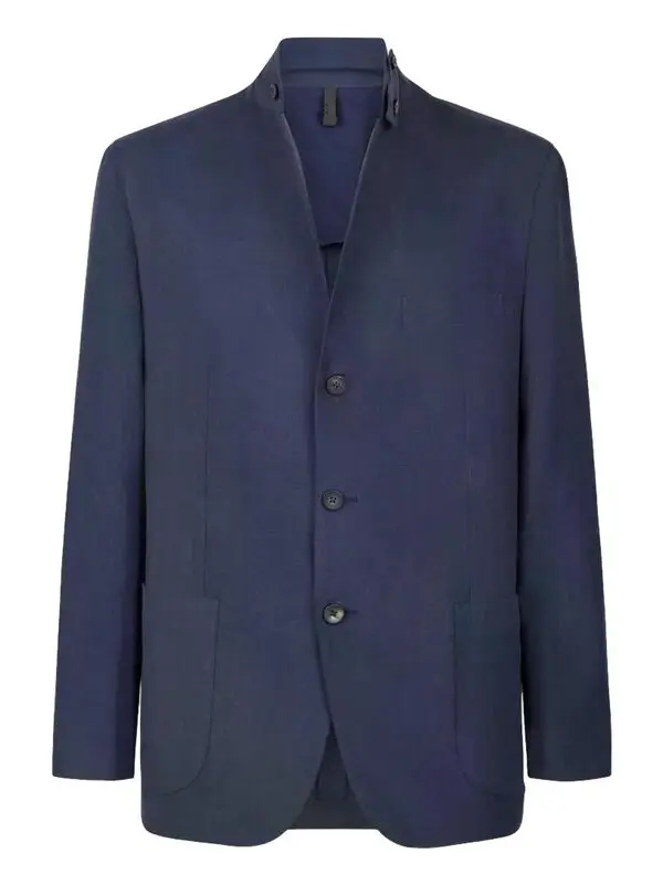 Sease Single-breasted Patch-pocket Blazer - Blue